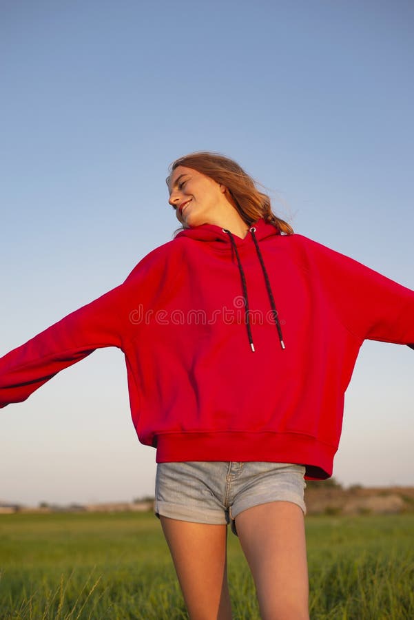 Young Girl Enjoying Evening Sun Stock Photo - Image of individuaity ...