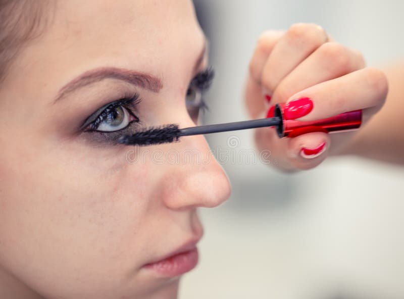 Young Girl with Eyelashes in Beauty Salon Stock Photo - Image of facial ...