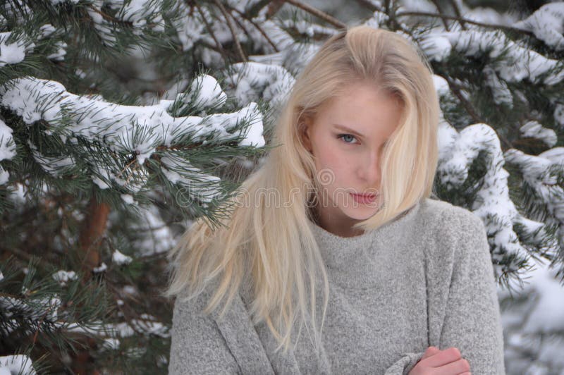 Girl in frost stock image. Image of eyebrow, freezing - 16076079