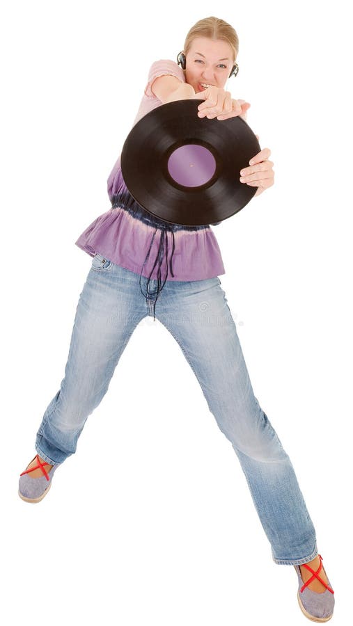 Young Girl with a Headphones Stock Image - Image of beauty, audio: 12066129