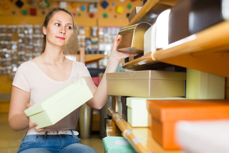 Young Girl Holds Gift Boxes Stock Image - Image of color, smiling ...