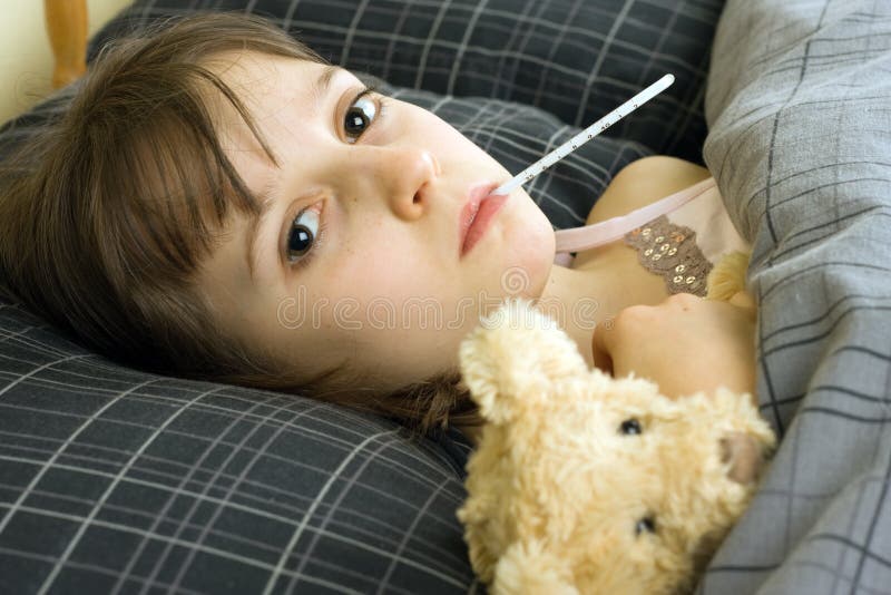 Young sick girl stock photo. Image of recuperate, cuddle - 4185662
