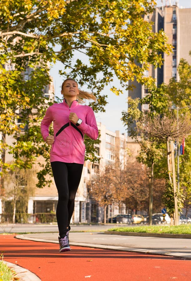Young girl jogging stock photo. Image of league, adolescence - 28008478