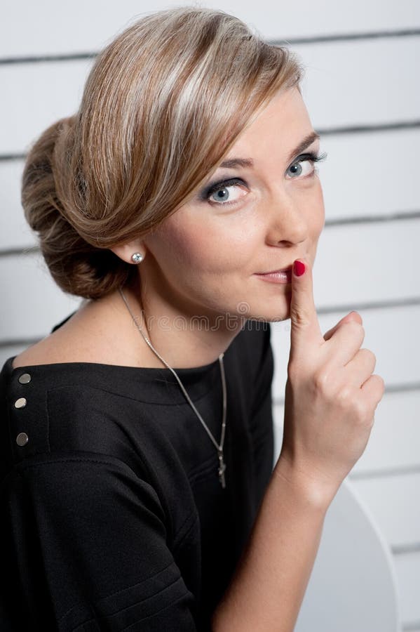 The Young Girl Knows a Secret Stock Image - Image of blonde, eyes: 28382241