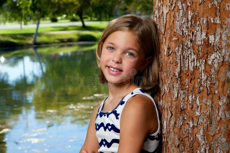 Tween Girl Leaning Tree Stock Photos - Free & Royalty-Free Stock Photos ...