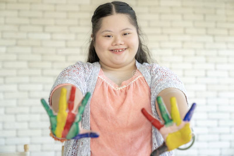 Young Girl Learning with Colors Stock Image - Image of holiday ...