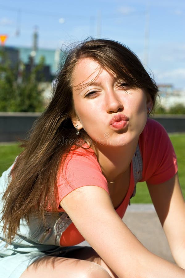 Young Girl Lets Kiss Picture. Image: 16652013