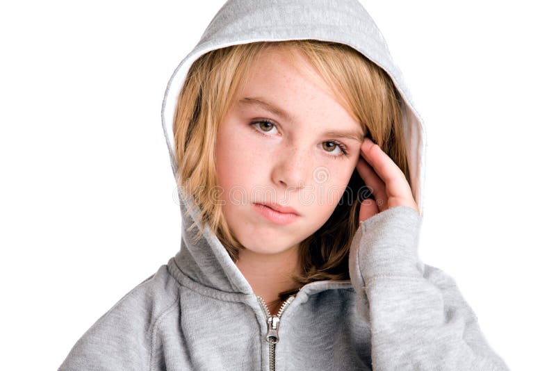 Young Girl Looking a Little Shy at the Viewer Stock Photo - Image of ...