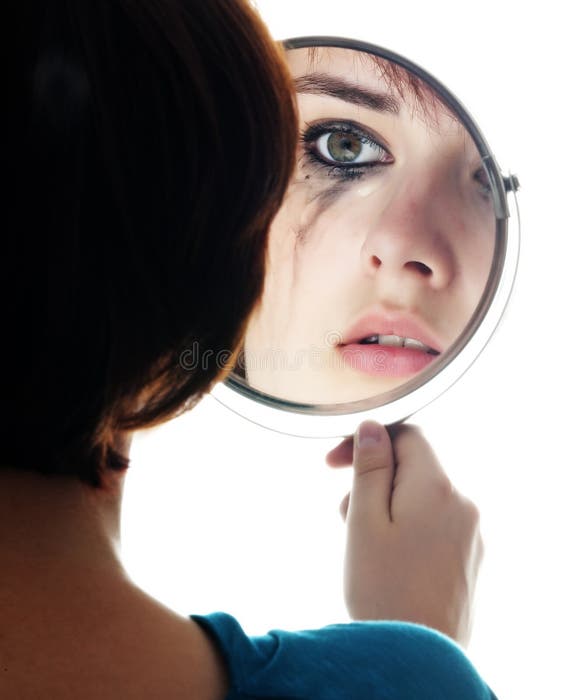 1,388 Sad Girl Looking Mirror Stock Photos - Free & Royalty-Free Stock ...