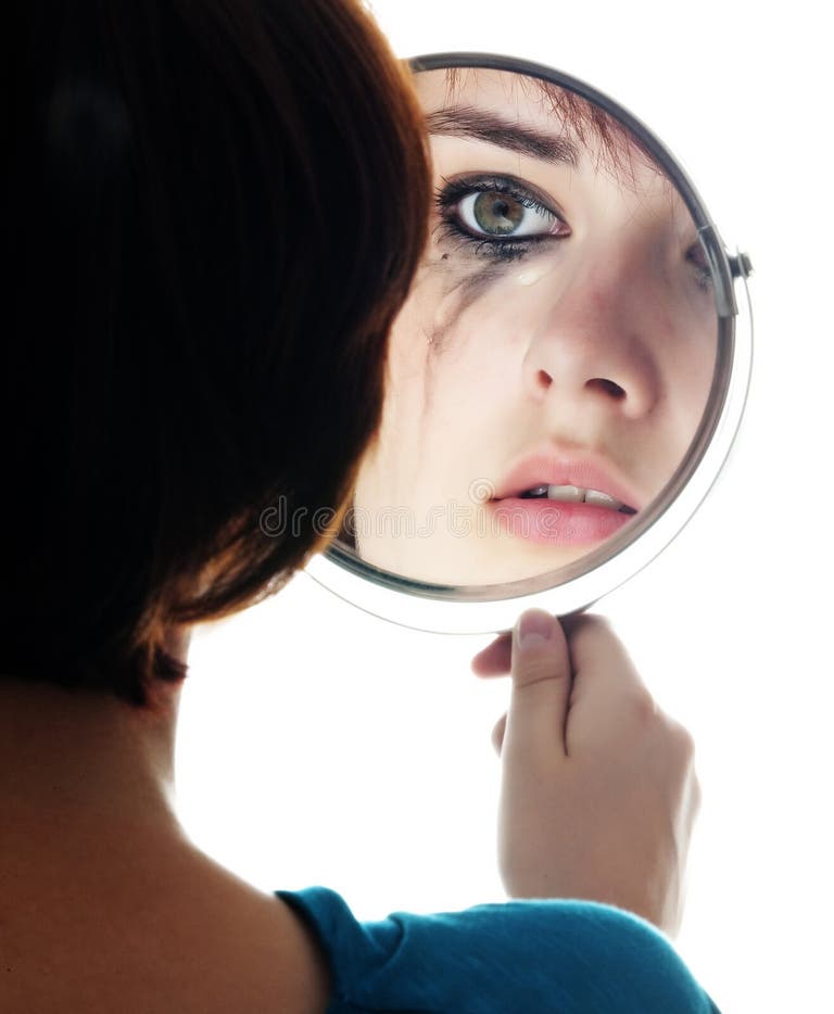 1,388 Sad Girl Looking Mirror Stock Photos - Free & Royalty-Free Stock ...