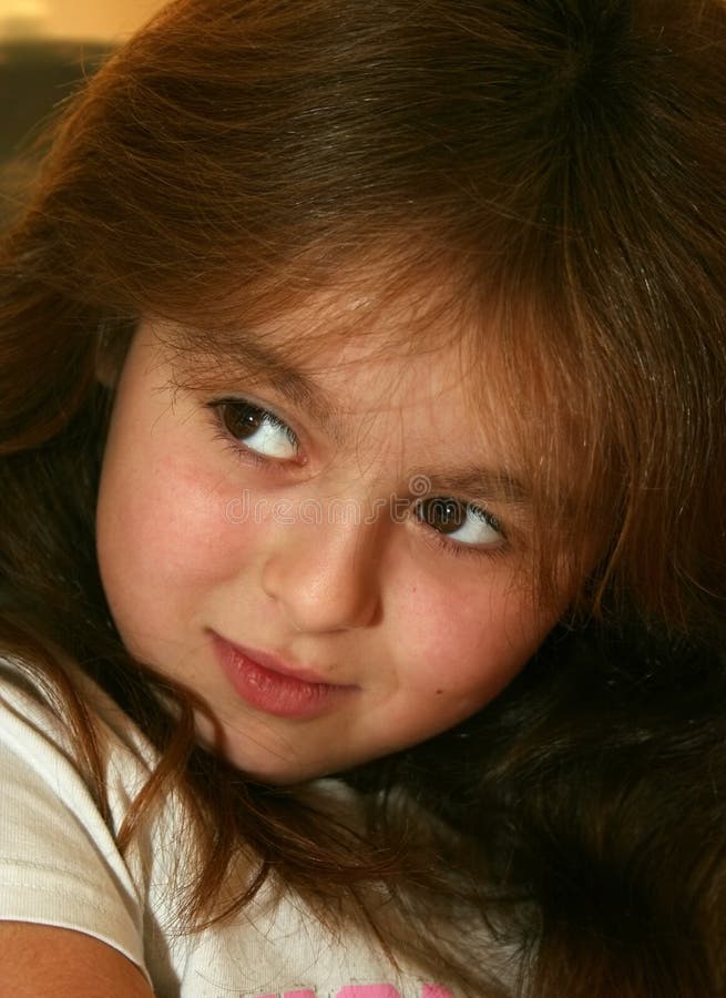 Young Girl Looking Sideways Stock Photo - Image of young, head: 1582942
