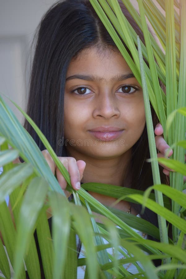 Young Girl Looks Straight into Camera Stock Image - Image of looks ...