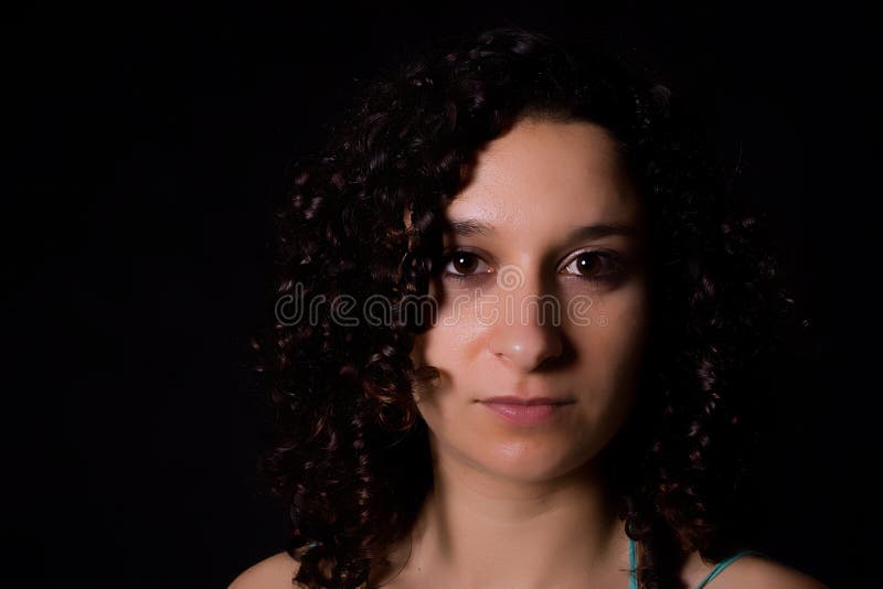 Young Girl Low Key Portrait Stock Photo - Image of cute, face: 11144526