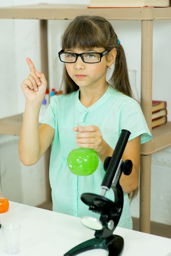 Young Girl Making Science Experiments Stock Photo - Image of hospital ...