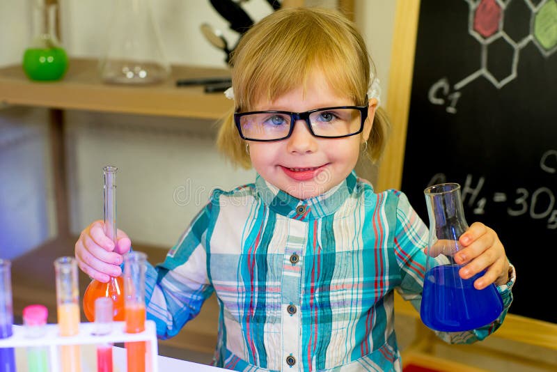 Young Girl Making Science Experiments Stock Image - Image of hospital ...