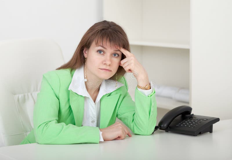 Girl Manager Tells Woman Client about Specifics of Design of Microloan ...