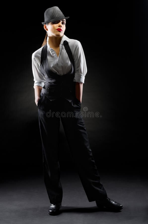 Young girl in manly style stock photo. Image of model - 38612780