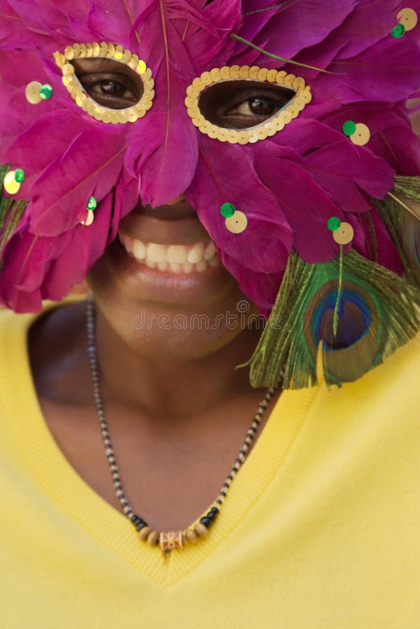 Young girl with mask stock photo. Image of black, elegant - 1120040