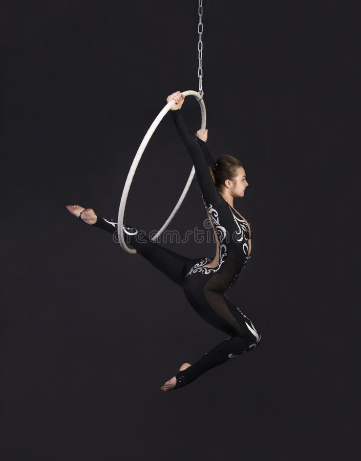 Aerial Acrobat in the Ring. Stock Image - Image of graceful, adorable ...