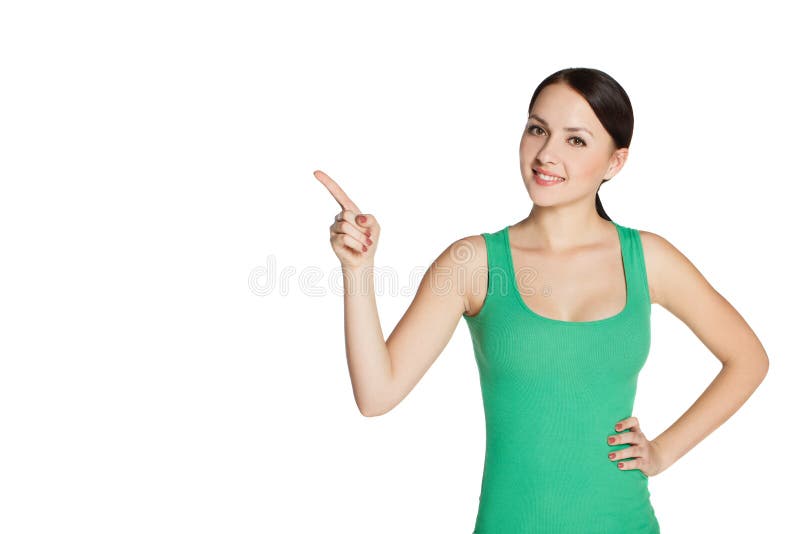 Young girl pointing finger stock image. Image of human - 35789263