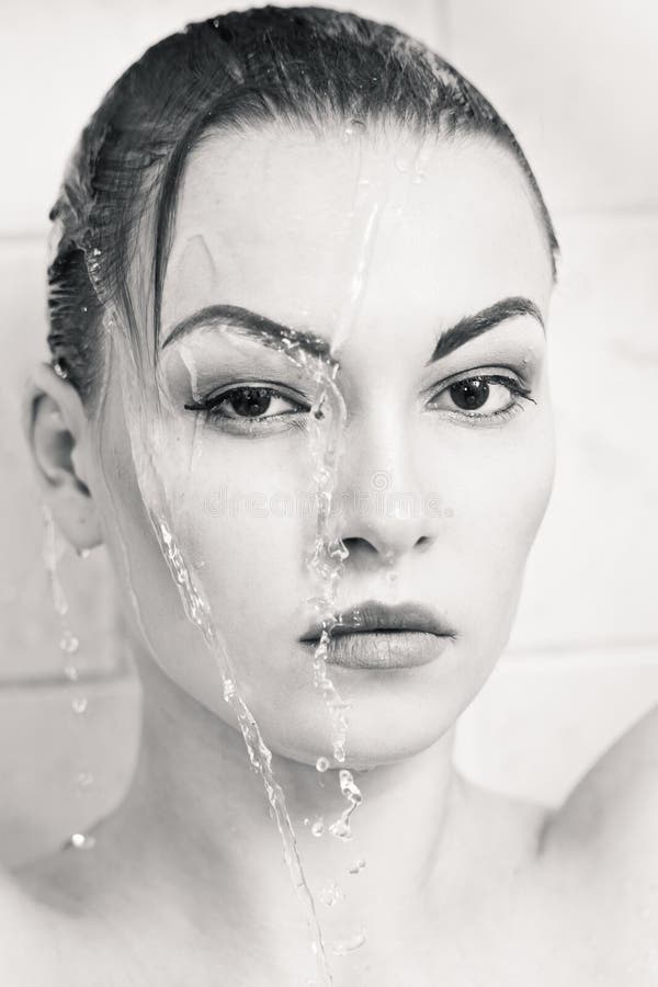 Young Girl Portrait with Water Stock Image - Image of face, caucasian ...
