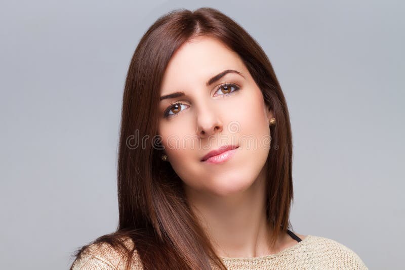 Young girl portrait stock photo. Image of makeup, lifestyle - 58561792