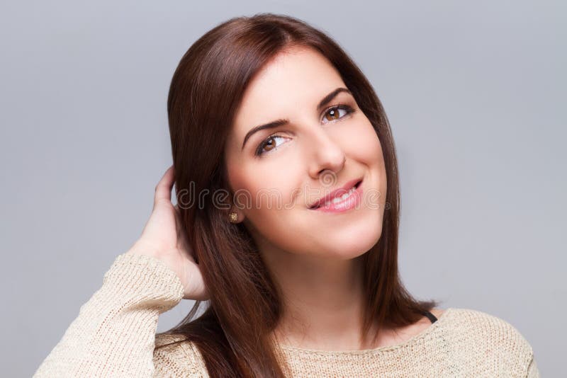 Young girl portrait stock image. Image of model, casual - 58561815