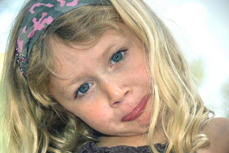 Young girl pouting stock photo. Image of caucasian, blond - 3357404