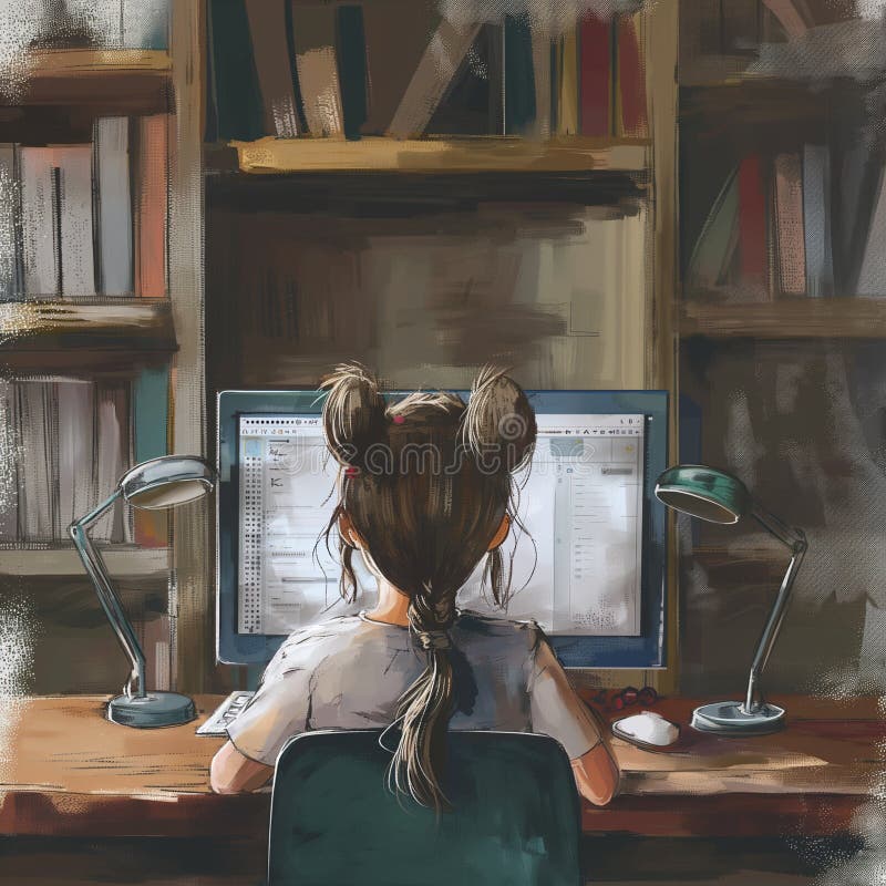 Computer Back View Stock Illustrations – 5,635 Computer Back View Stock ...