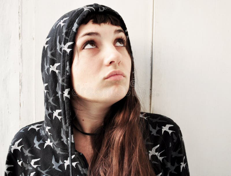 Young Girl with a Question Face Stock Photo - Image of hair, human ...