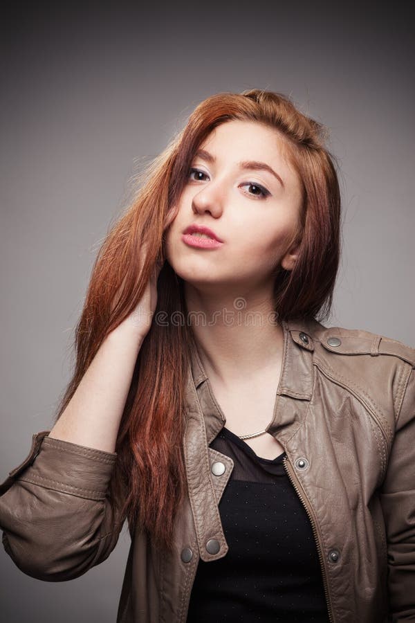 The Young Girl Represents Model Stock Photo - Image of female, beauty ...