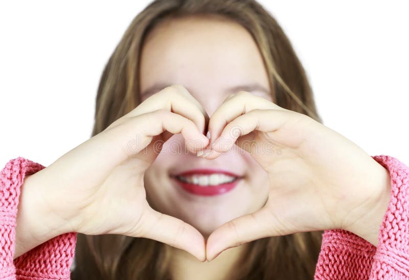 Young Girl with Sign Language Stock Photo - Image of symbol, hand: 67502296