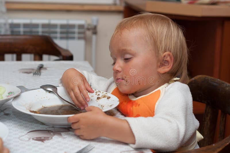 Young Girl Sleeping after Lunch Stock Photo - Image of affectionate ...