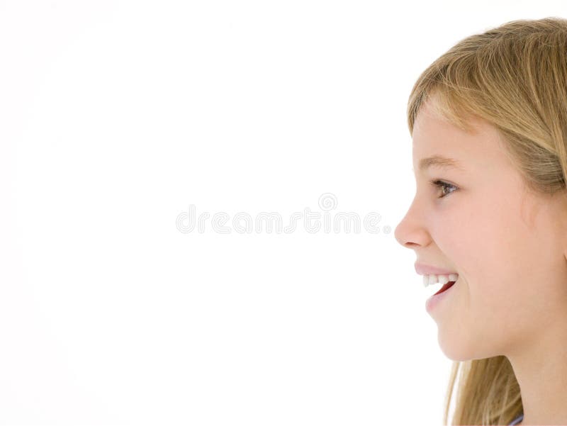 Young girl smiling stock image. Image of caucasian, space - 5945767