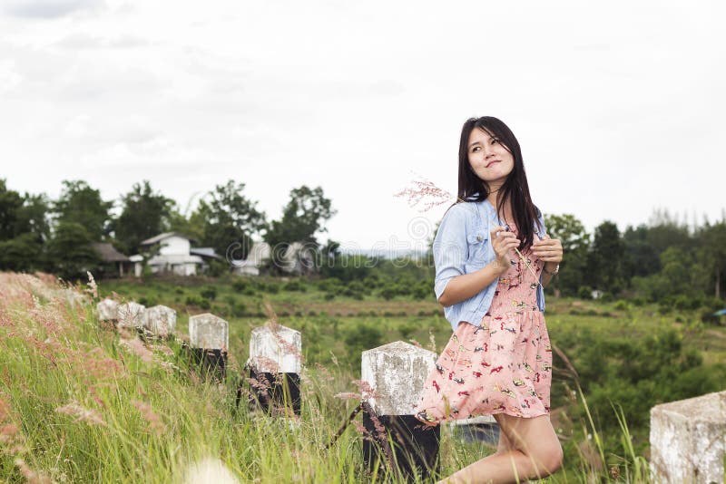 Young Girl Smiling with Joy and Inspiration Stock Photo - Image of ...