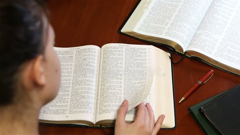 Girl is Studying a Slide Under a Microscope Stock Footage - Video of ...