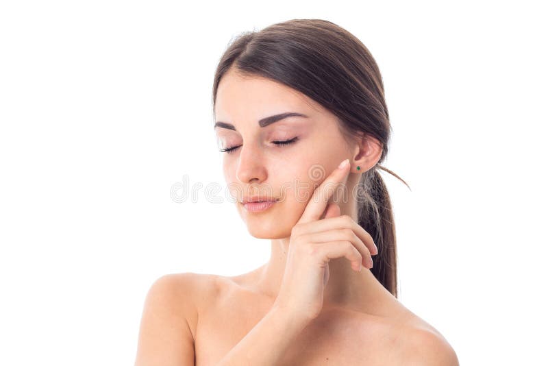 Young Girl Takes Care Her Skin Stock Image Image Of Health Girl
