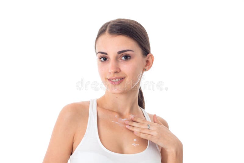 Young Girl Takes Care Her Skin Stock Image Image Of Back Bath 82197879