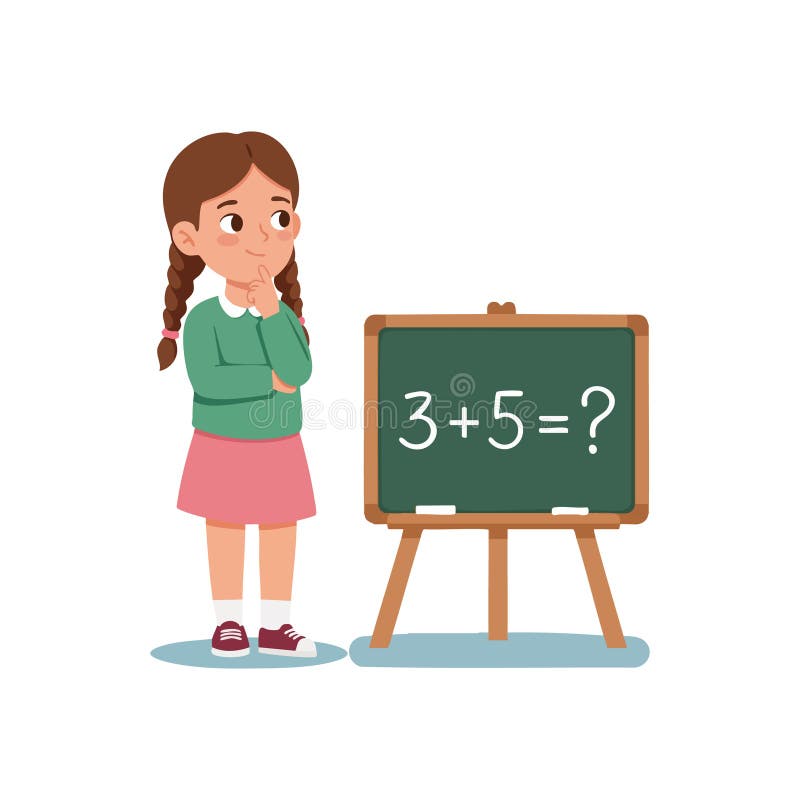 Girl Thinking Math Stock Illustrations – 171 Girl Thinking Math Stock ...