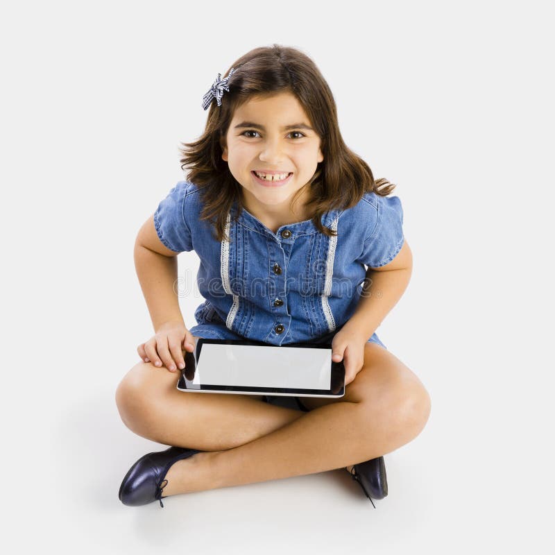 Girl using a laptop stock image. Image of beautiful, happiness - 9895717