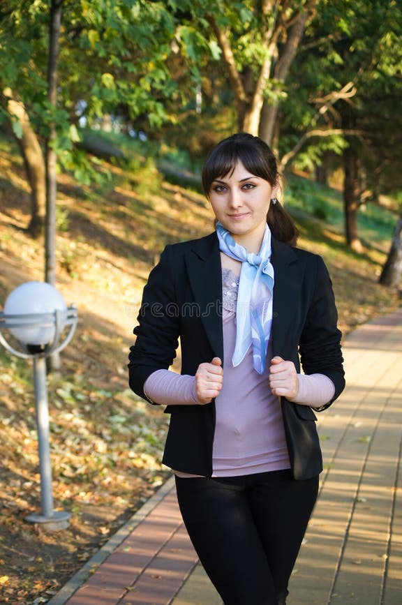 The young girl on walk stock photo. Image of sweet, young - 42738778