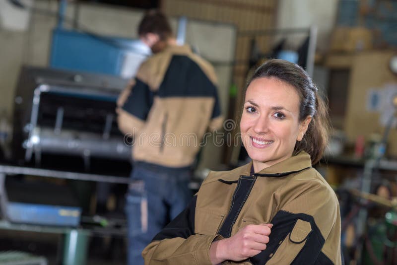Young Girl Worker in Factory Stock Image - Image of occupied, people ...