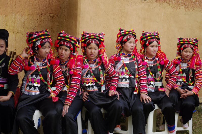 Young Girls Ha Nhi Ethnicity Editorial Photography - Image of ...