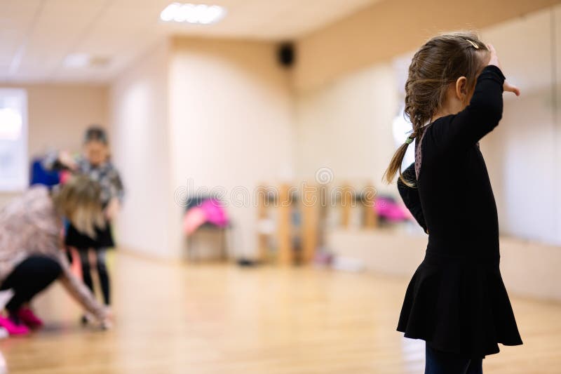 Young Girls Practicing Ballet in a Dance Studio with Instructor Stock ...