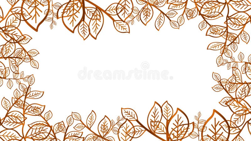 Young Glow Transparent Leaves Copper Rust Color Border on Isolated ...