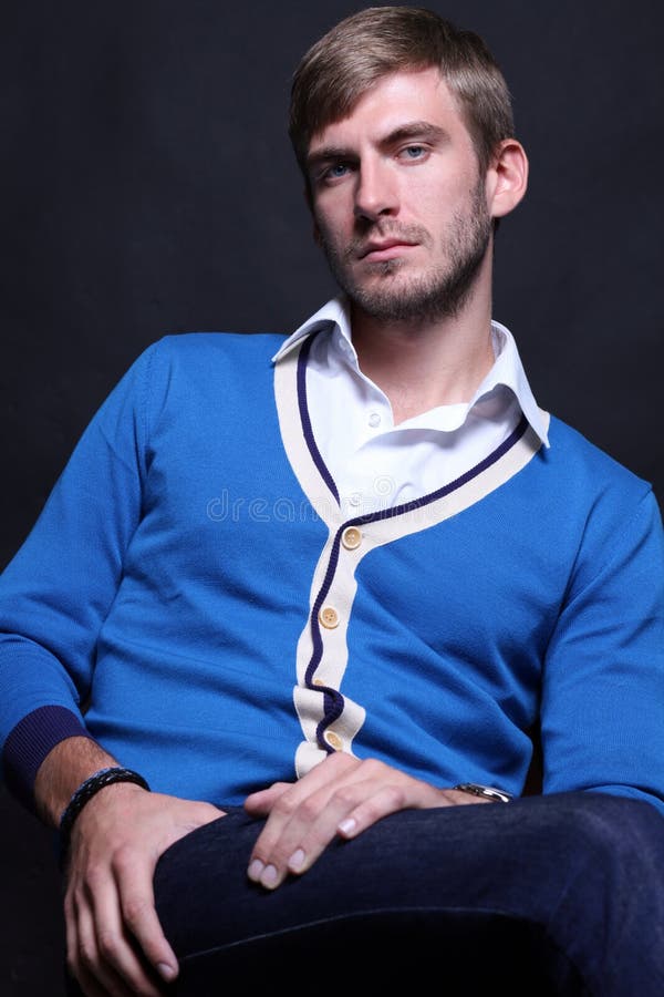 Young Good Looking Male Model Stock Photo - Image of expression, blonde ...
