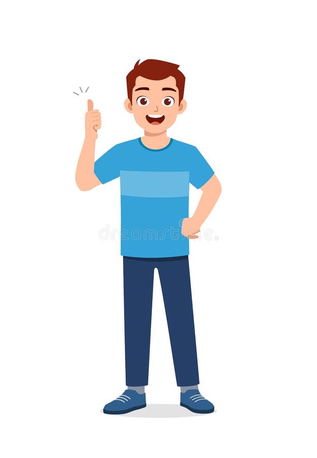 Young Good Looking Man Doing Thumb Up Pose Stock Vector - Illustration ...