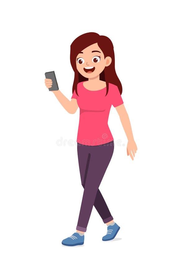 Distracted Walking Stock Illustrations – 101 Distracted Walking Stock ...