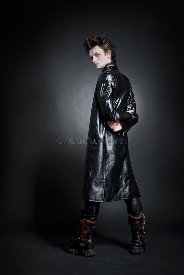 Angry Cyber Goth guy stock photo. Image of long, dreadlocks - 13571204