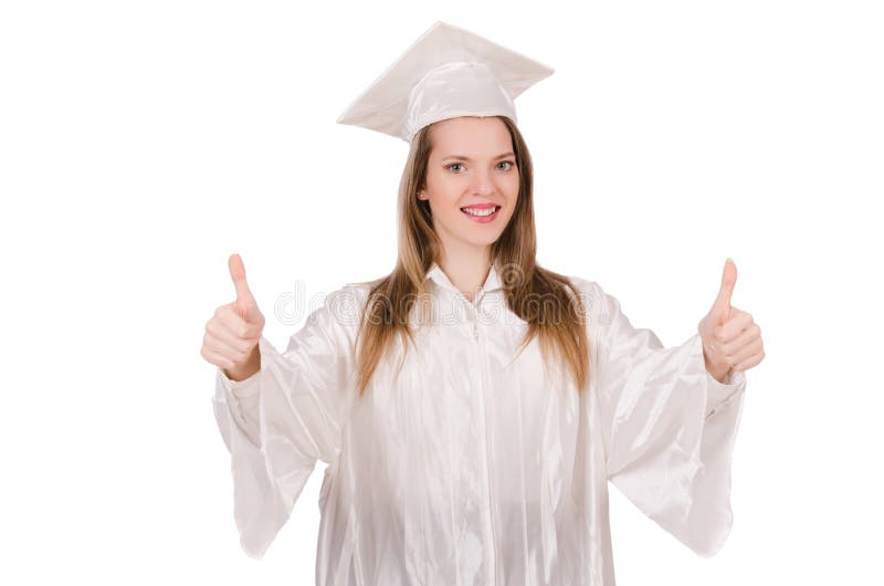 Young graduate isolated stock image. Image of knowledge - 41916197